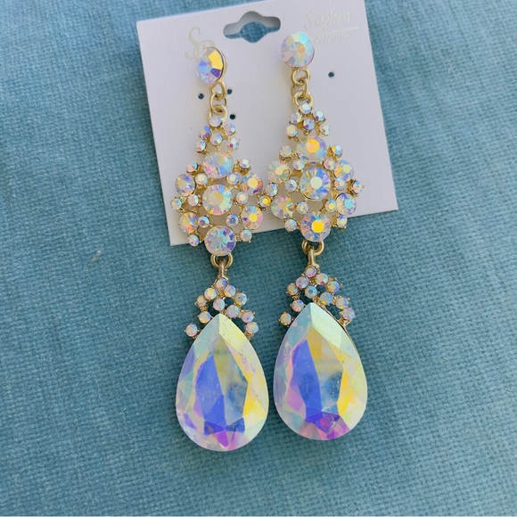 Jewelry | Vintage Silver Ab Rhinestone Earrings | Poshmark